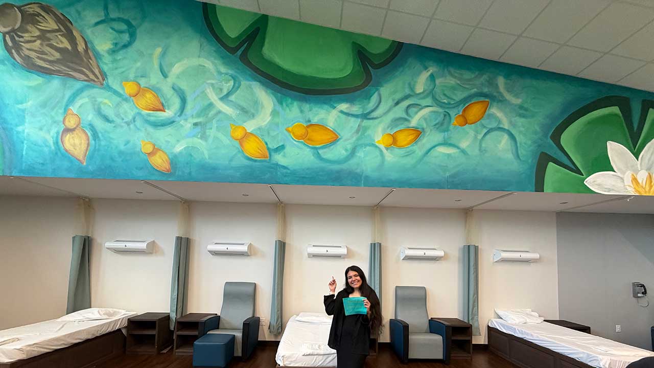 Students create mural piece by piece